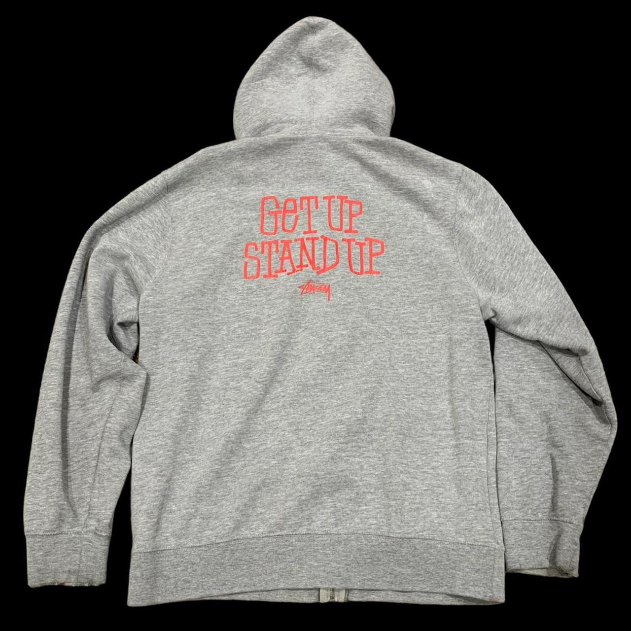 Vintage stussy zip up jacket Nice grey color, super... - Depop