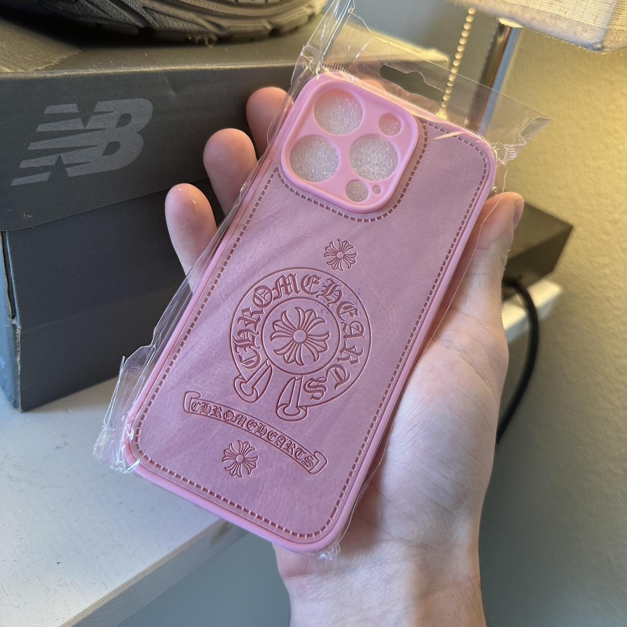 CHROME HEART PINK IPHONE CASE -only fits iphone 14... - Depop