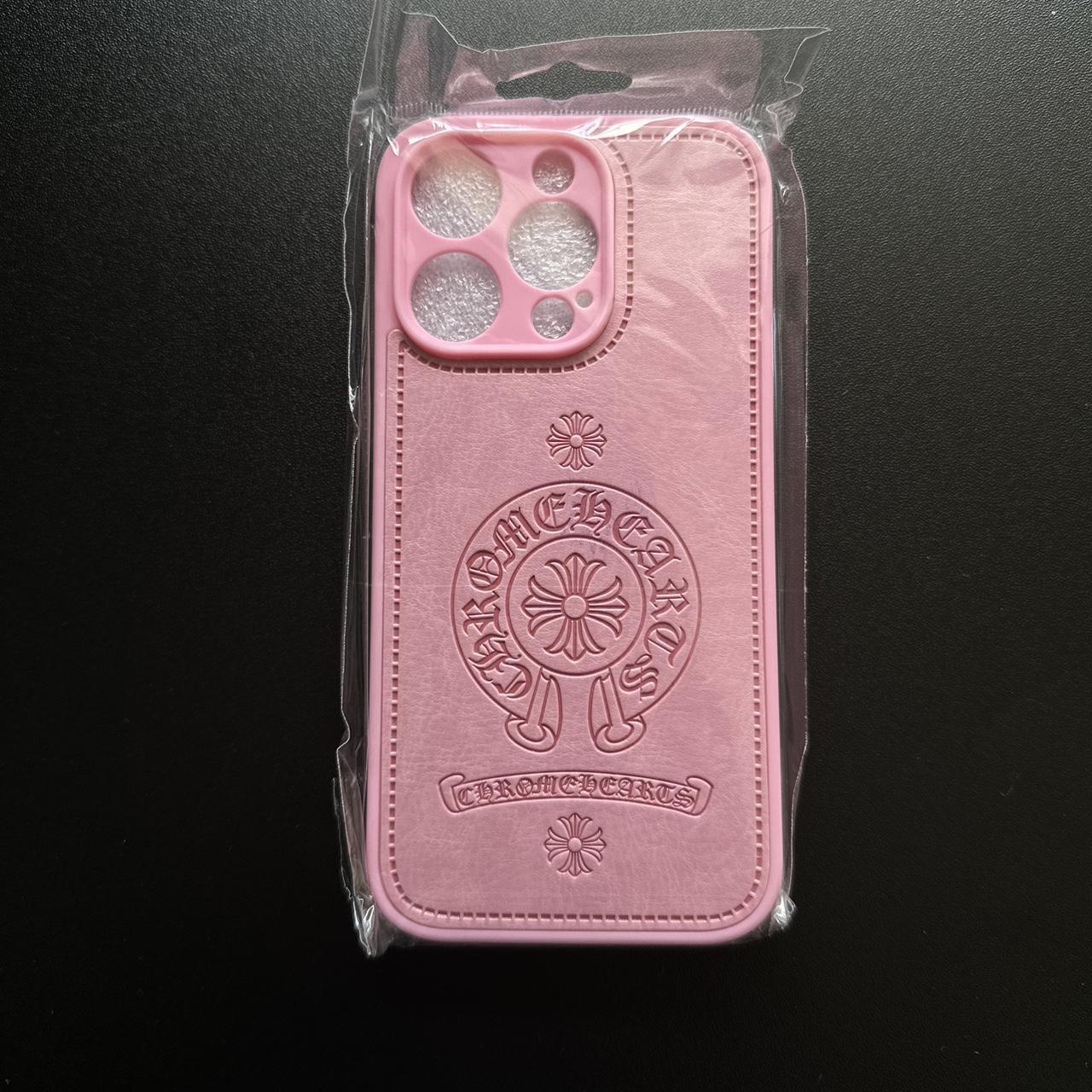 CHROME HEART PINK IPHONE CASE -only fits iphone 14... - Depop