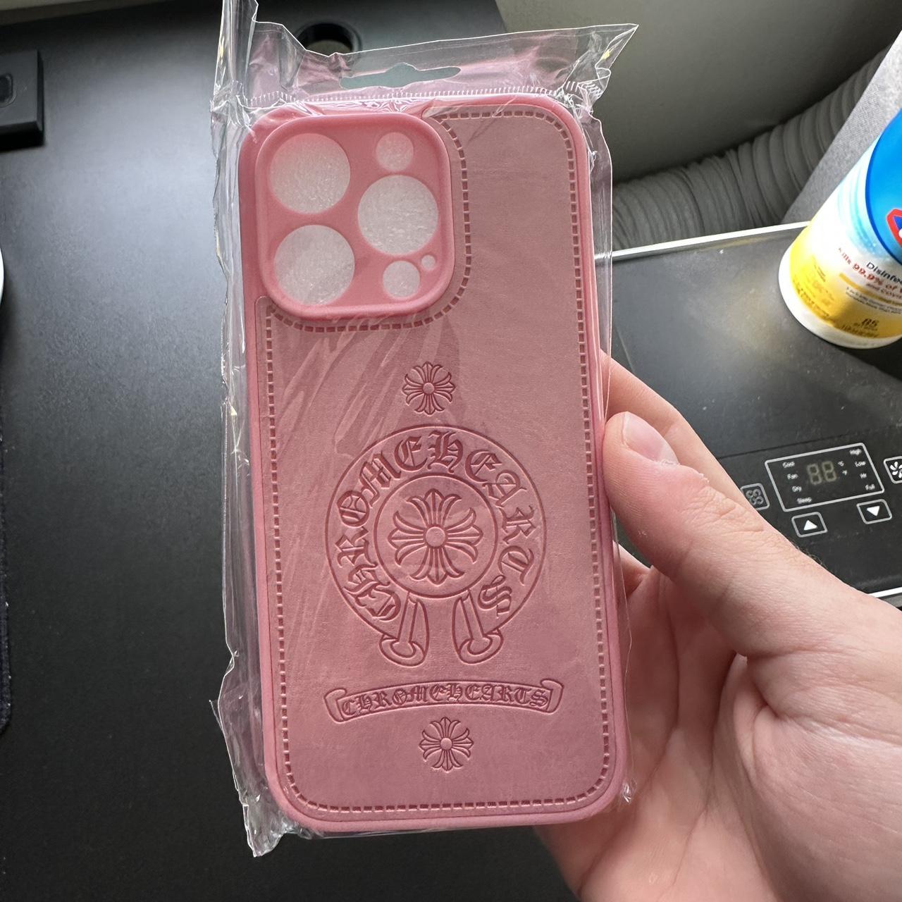 CHROME HEART PINK IPHONE CASE -only fits iphone 14... - Depop