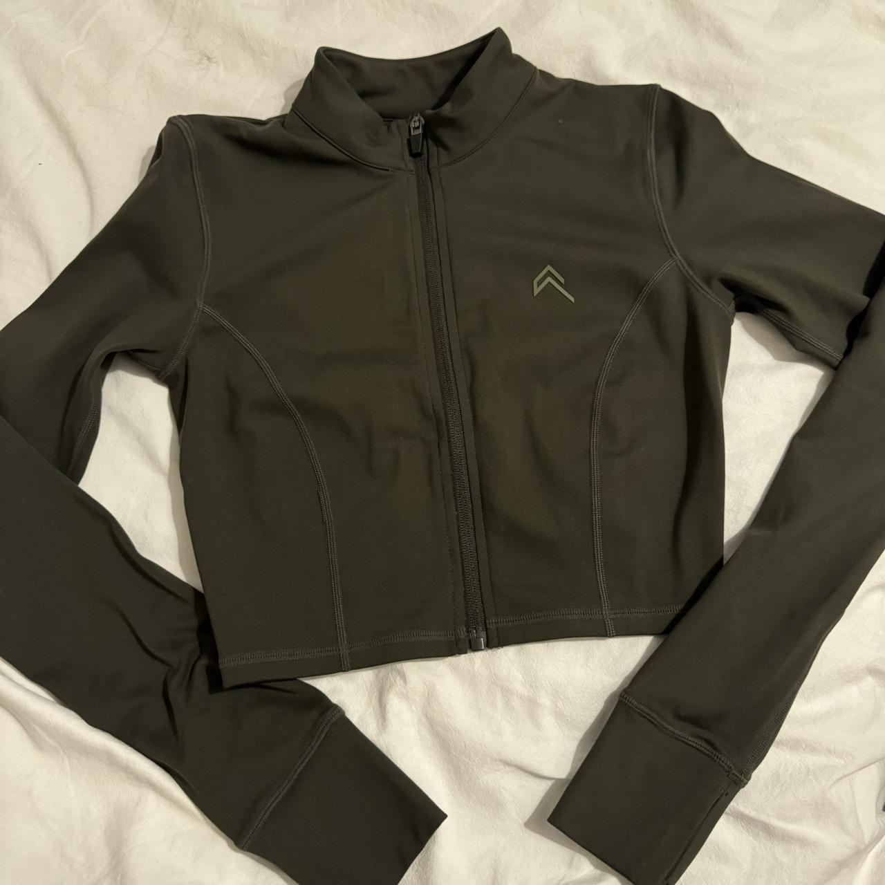 Oner Active timeless crop jacket Colour- Khaki In... - Depop