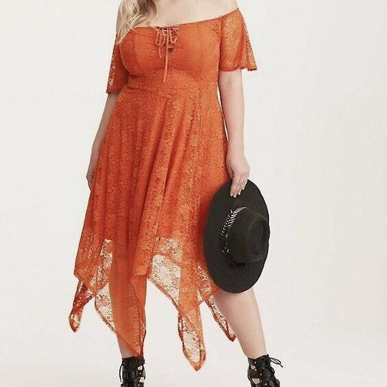 Torrid Insider Collection Hanky Hem Lace Dress, size... - Depop