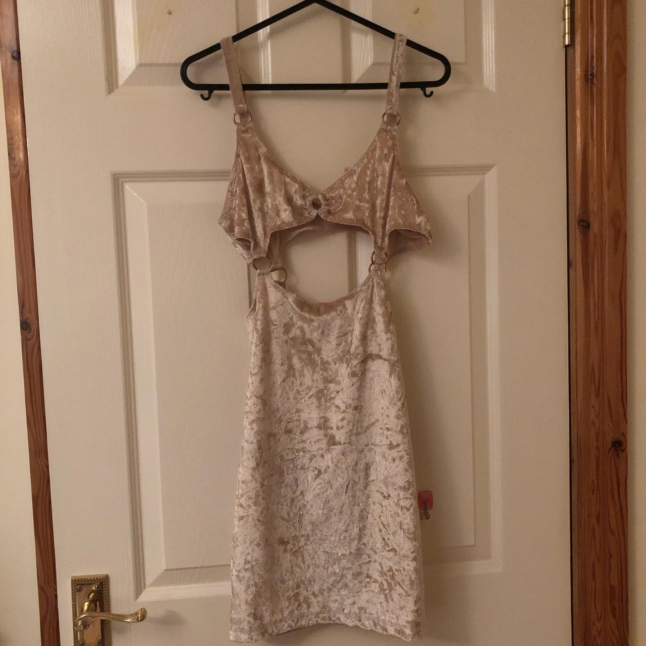 motel rocks pink velvet cut off dress never worn... - Depop