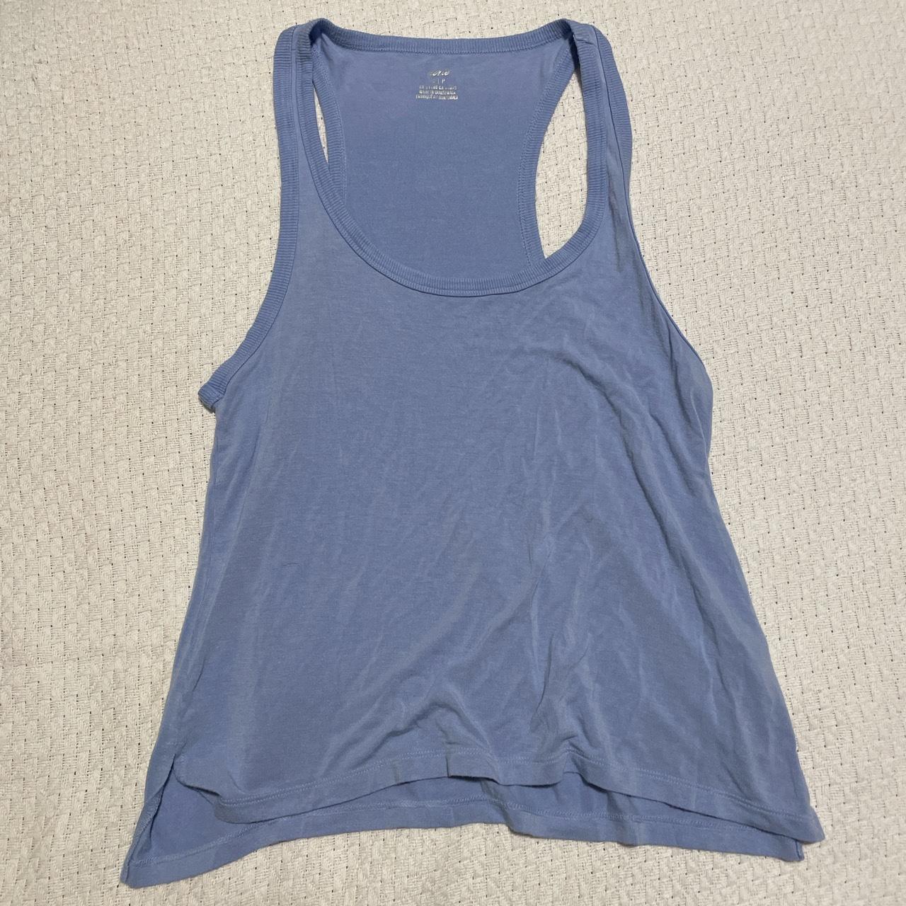 aerie lose tank top #arie #tanktop #lose #blue #comfy - Depop