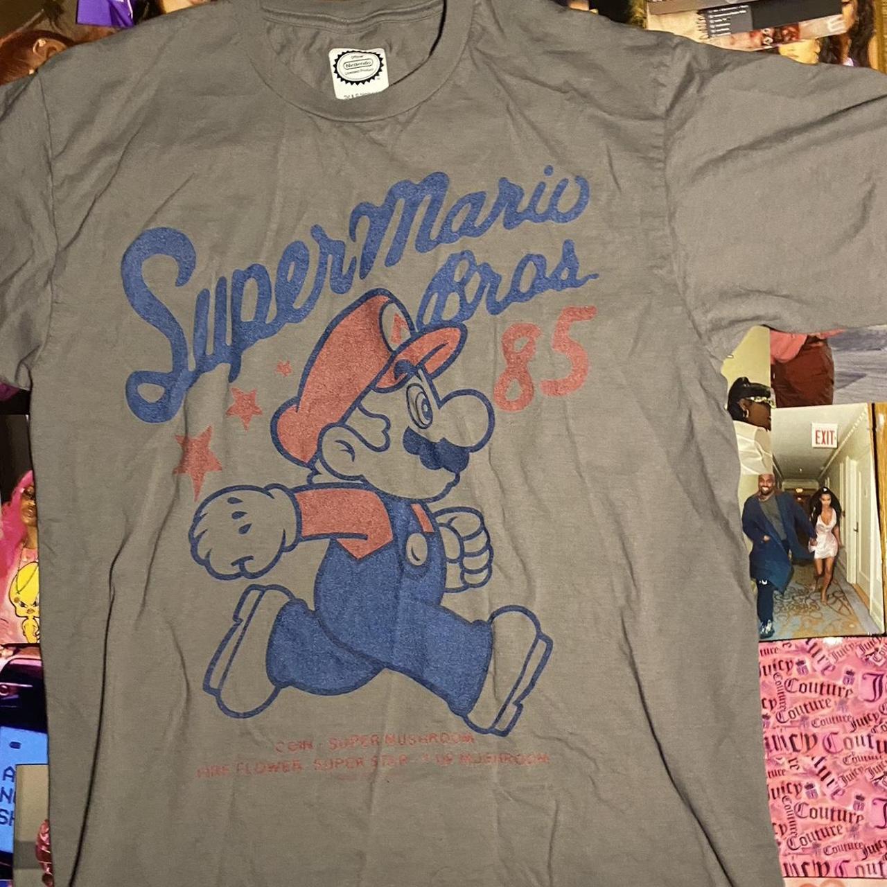 Nintendo Men's Grey T-shirt | Depop