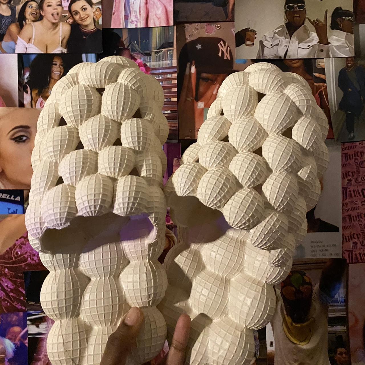 SHEIN Women's Cream Slides | Depop