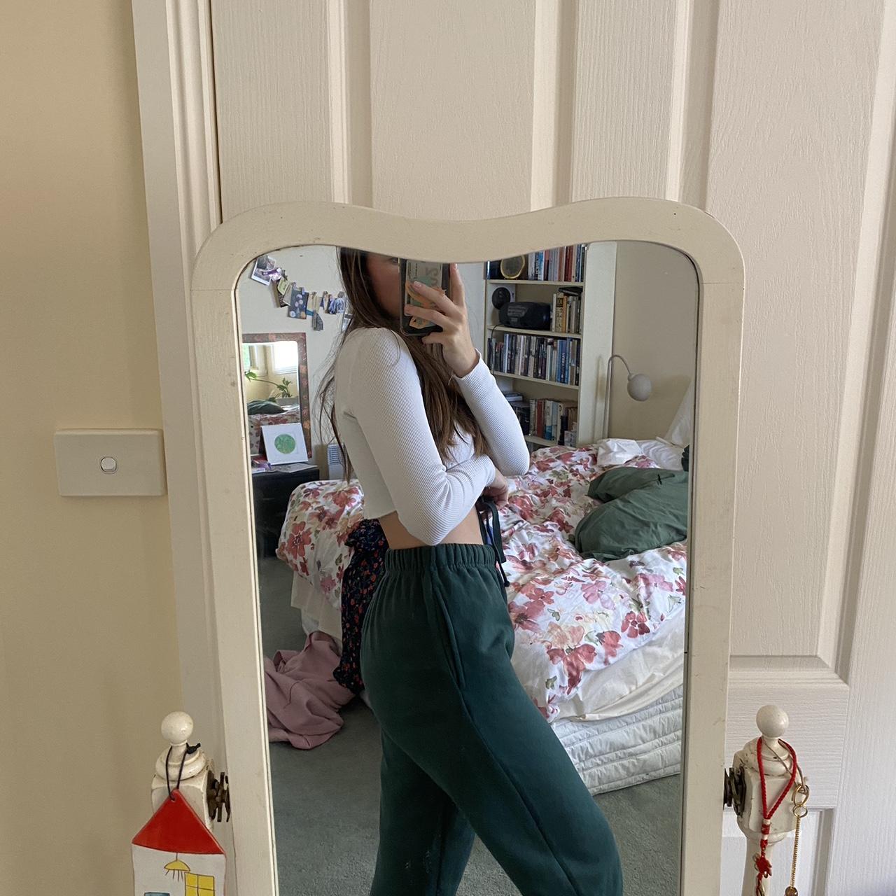 Supre green trackies SUPER soft, worn once - Depop