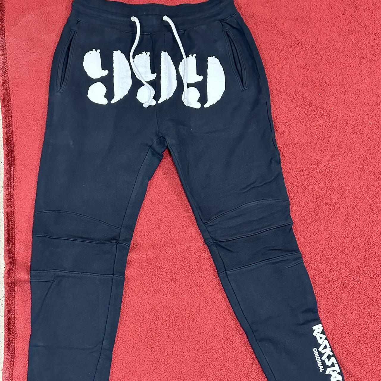 Rockstar 999 Puff Print Juice Wrld Jogging Pants.... - Depop