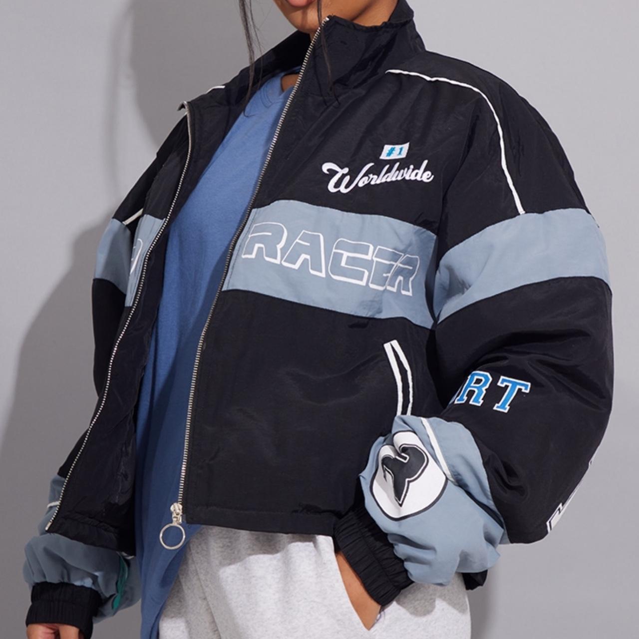 PLT racer bomber jacket/ varsity like , like brand... - Depop