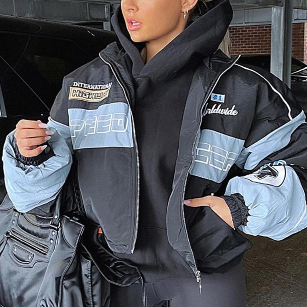 PLT racer bomber jacket/ varsity like , like brand... - Depop