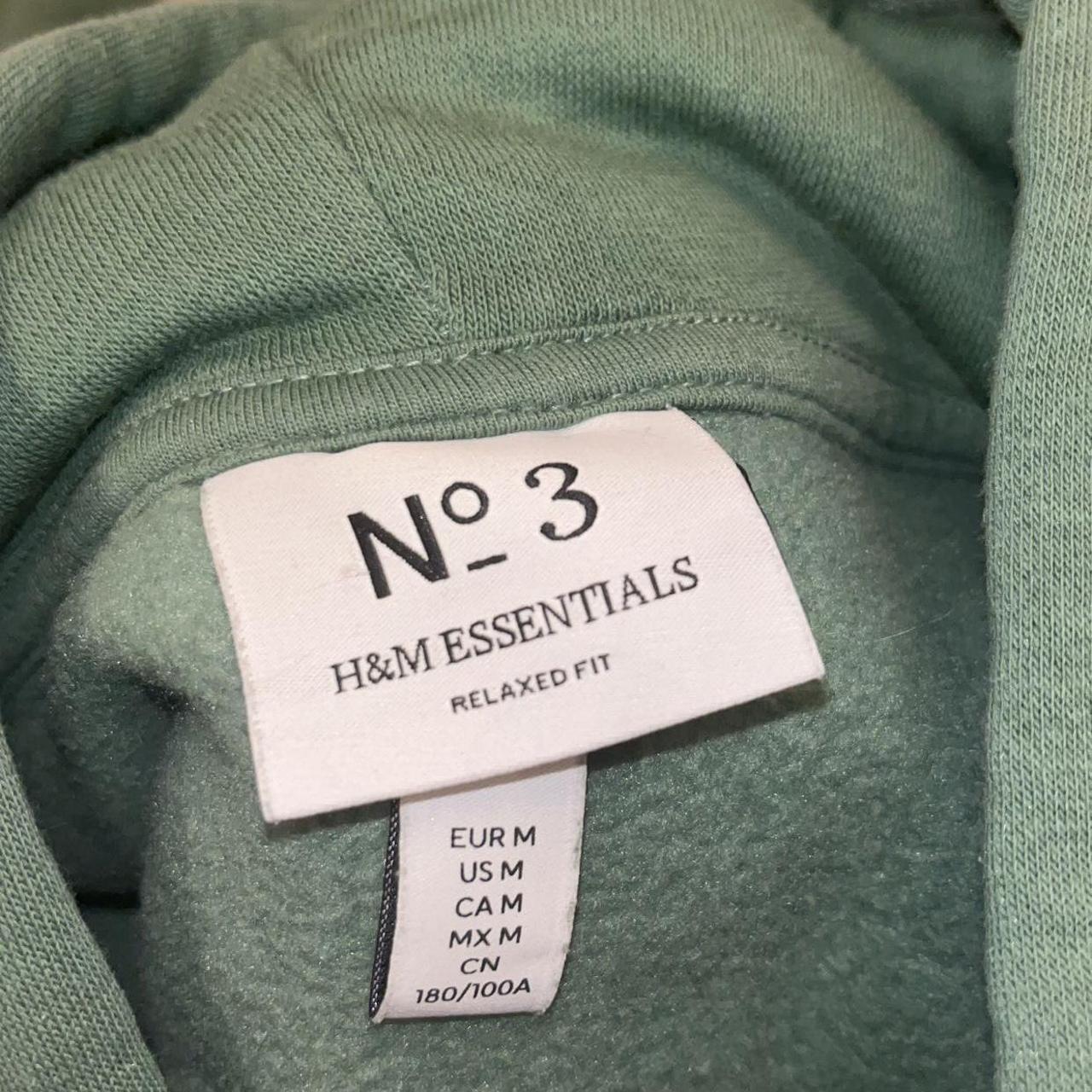 H&M plain green hoodie - oversized fit, size... - Depop