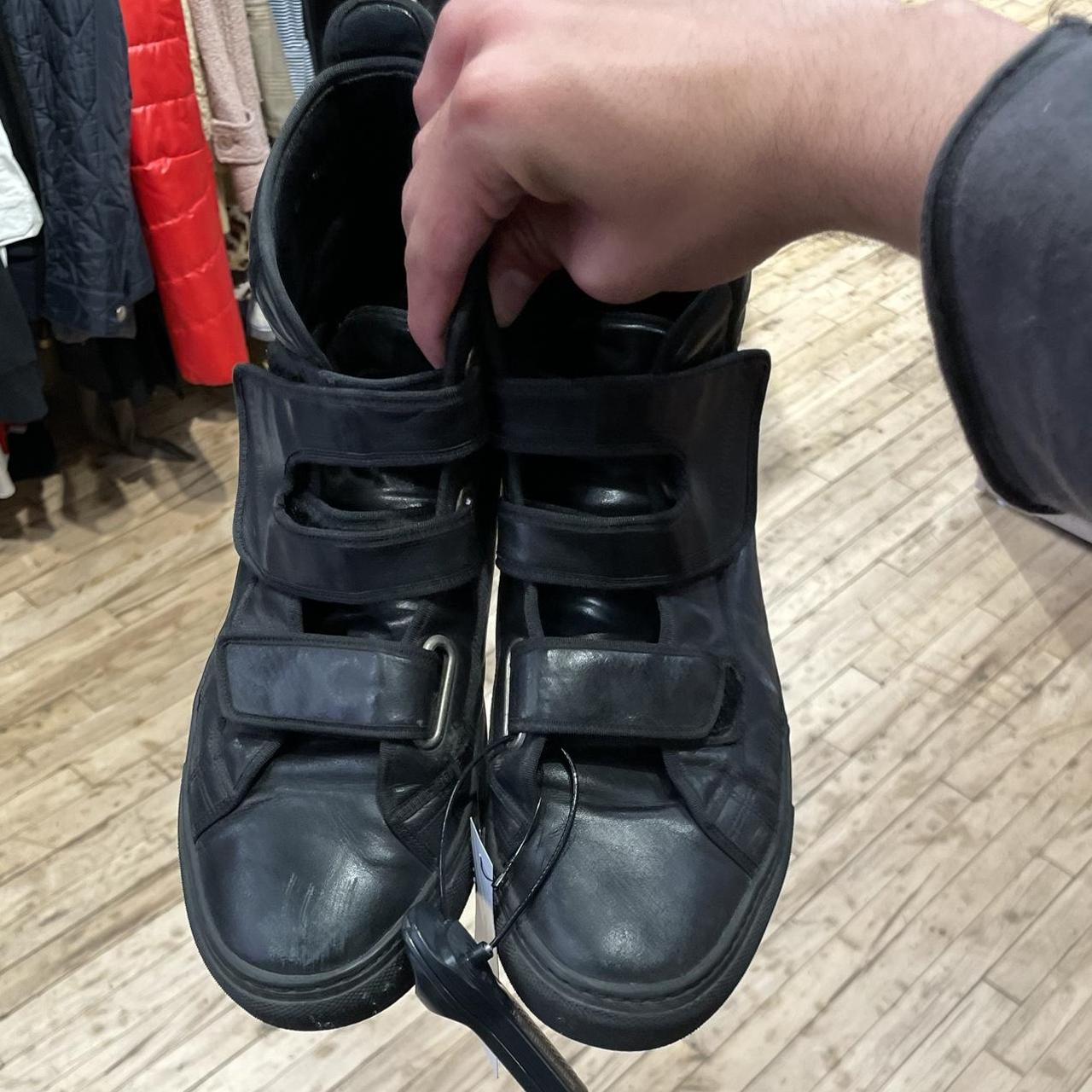 ISO Raf Simons Black Leather Velcro High Tops. DO... - Depop