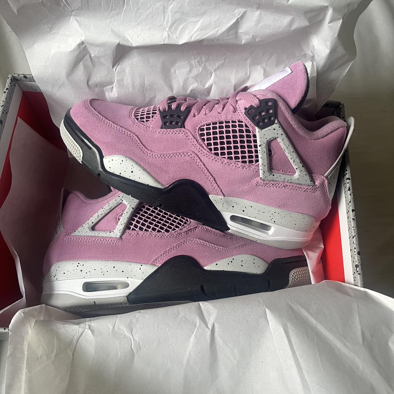 Pink Jordan 4s orchid 🎀 Women’s size 9 Men’s size... - Depop