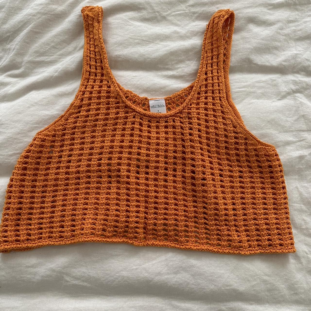 wild fable crochet 🧶 crop tank size... - Depop