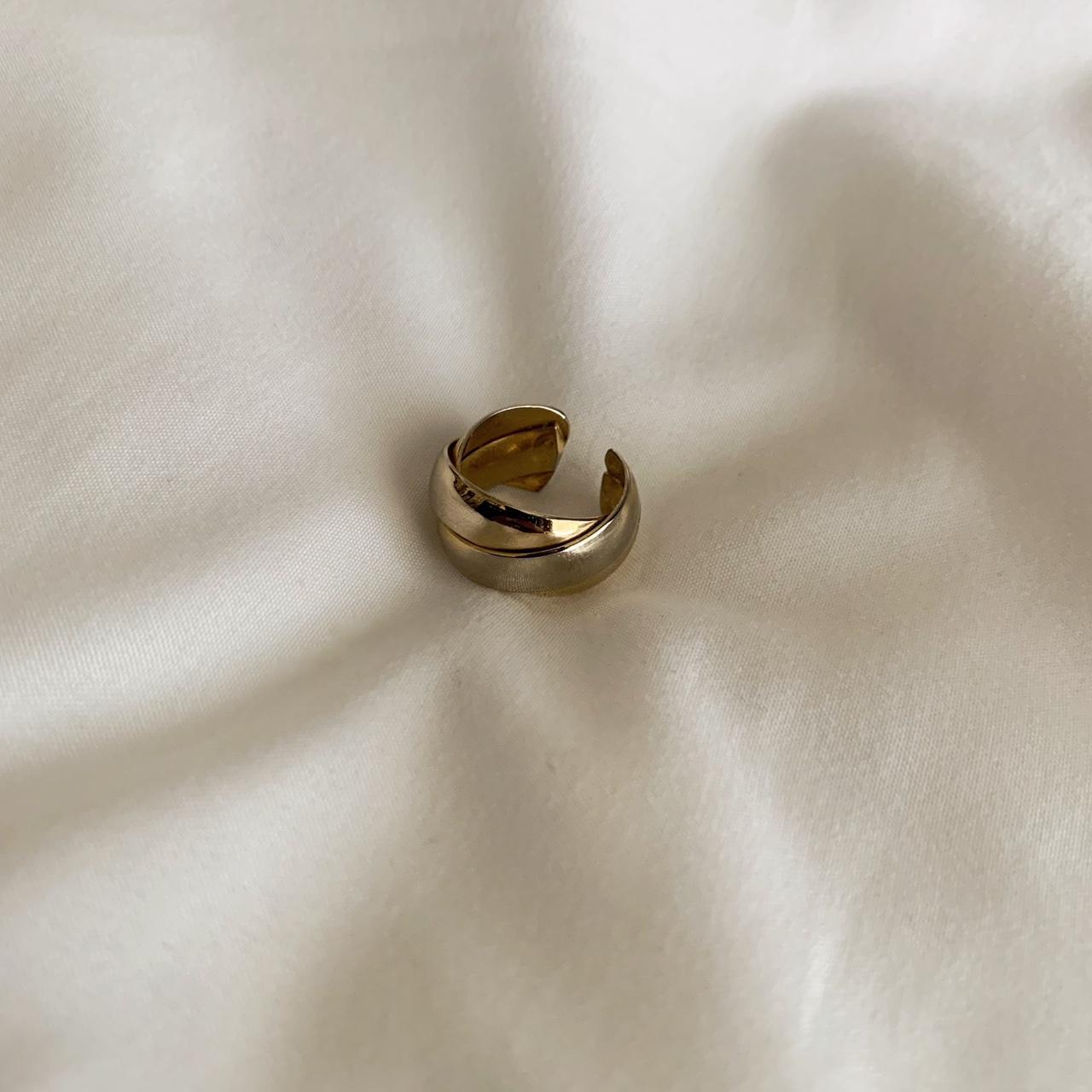 Half moon two toned ear cuff from a small boutique... - Depop