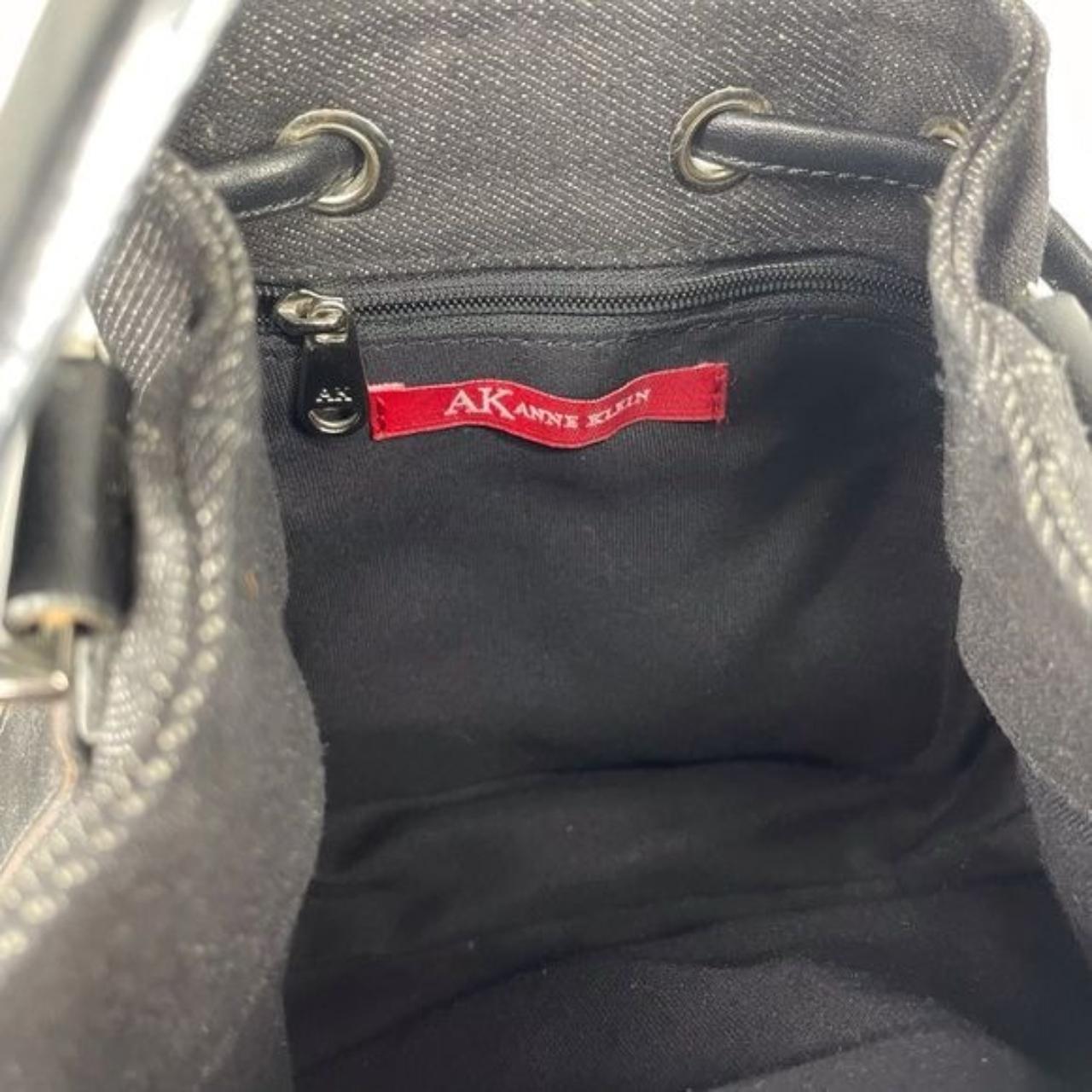 Y2K Denim Mini Bucket Convertible Bag Black... - Depop