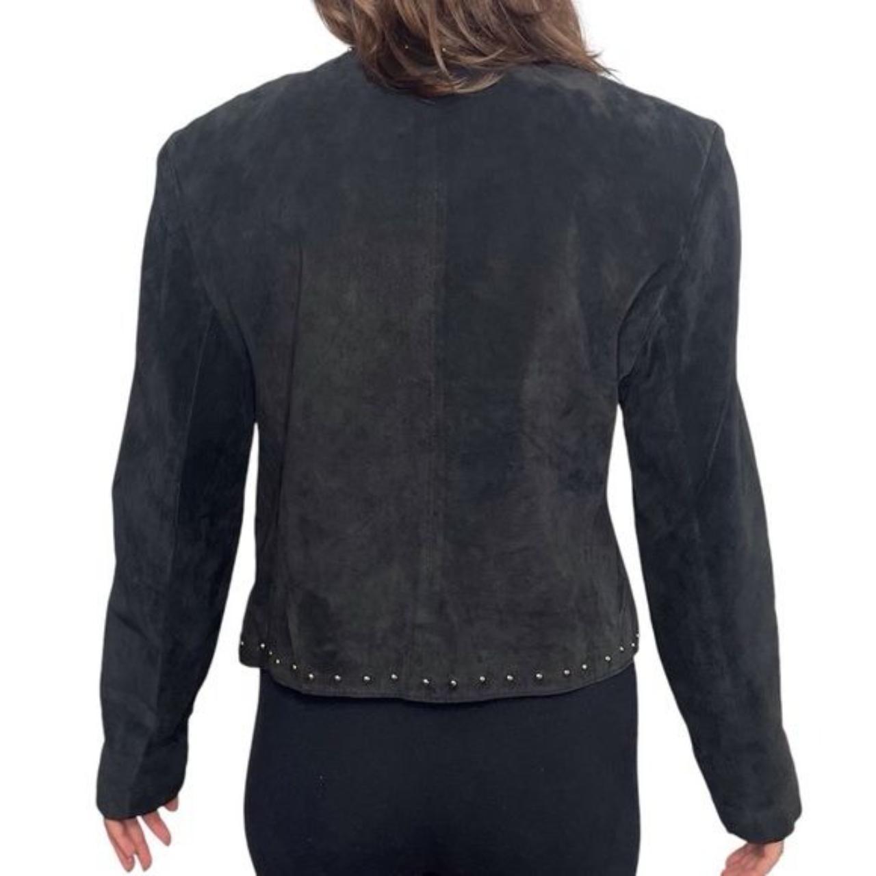 80s 90s Studded Suede Jacket Vintage late 80s,... - Depop