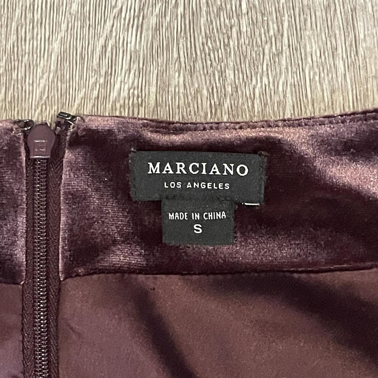 GORGEOUS MARCIANO TOP!! Plum velvet bustier long... - Depop
