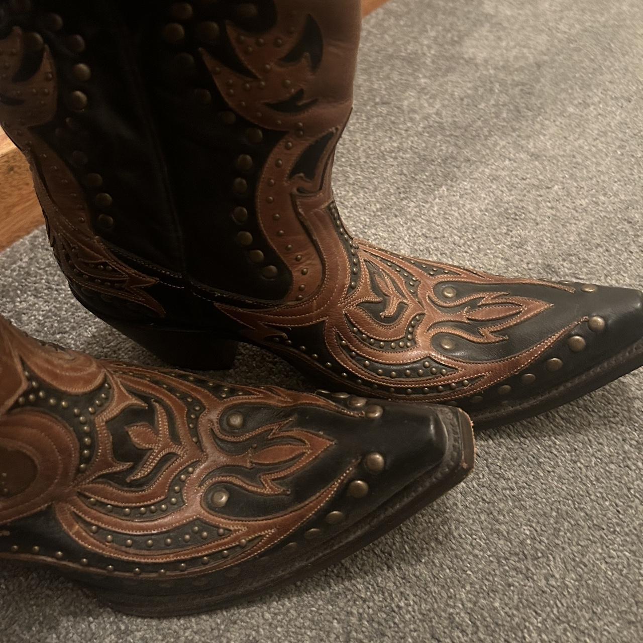 Genuine CORRAL cowboy boots Genuine leather... - Depop