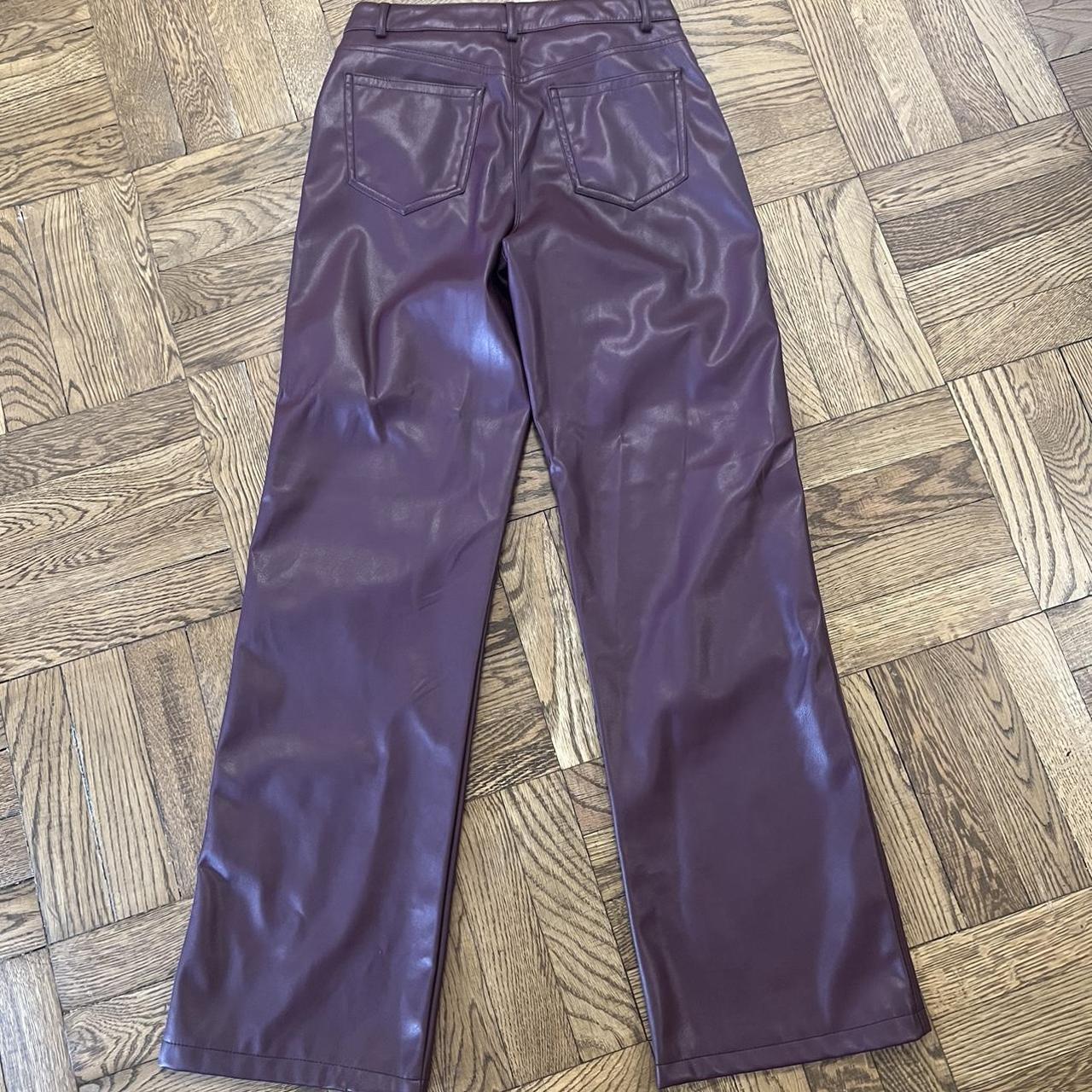 Garage Women's Burgundy and Purple Trousers | Depop