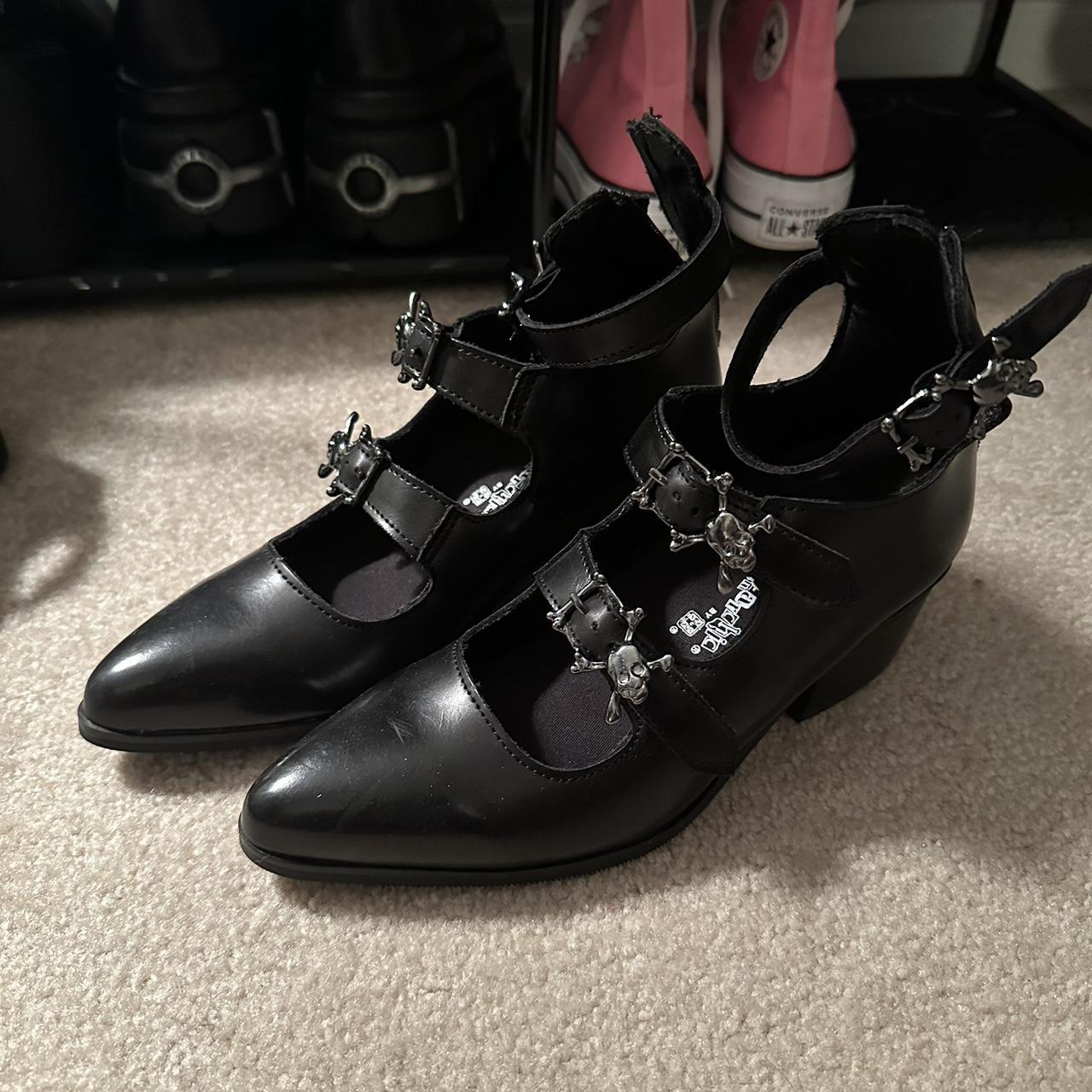T.U.K. Anarchy 3 buckle heel shoe Size 6 Reminds me... - Depop