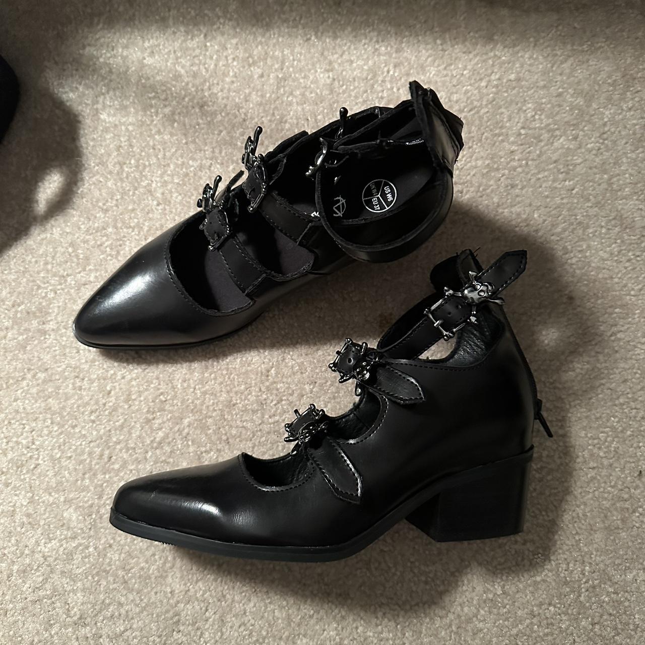 T.U.K. Anarchy 3 buckle heel shoe Size 6 Reminds me... - Depop