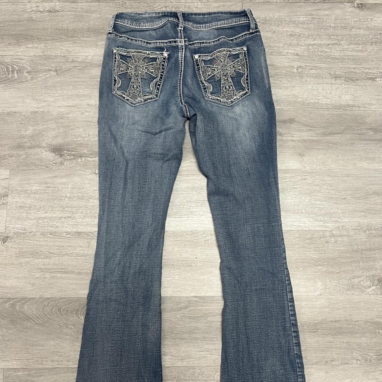 ˚ʚ♡ɞ˚Y2K bootcut Jeans ˚ʚ♡ɞ˚Chrome patching... - Depop