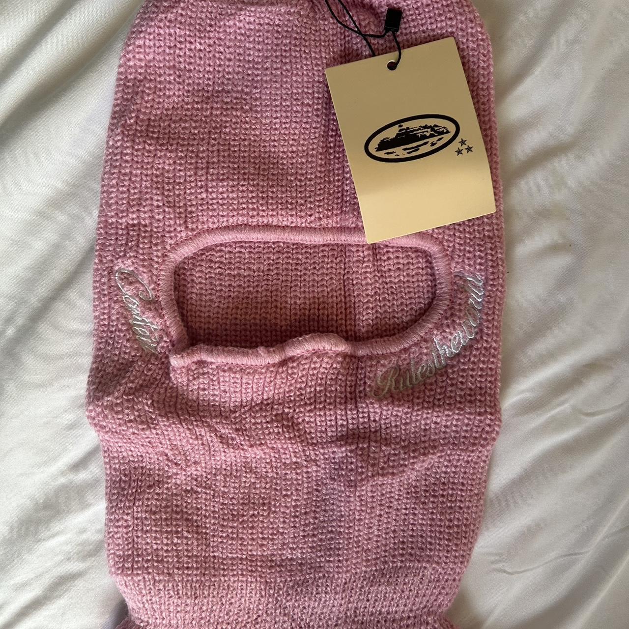 corteiz CRTZ pink balaclava ski mask never worn,... - Depop