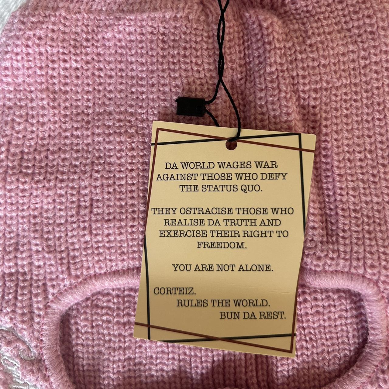corteiz CRTZ pink balaclava ski mask never worn,... - Depop