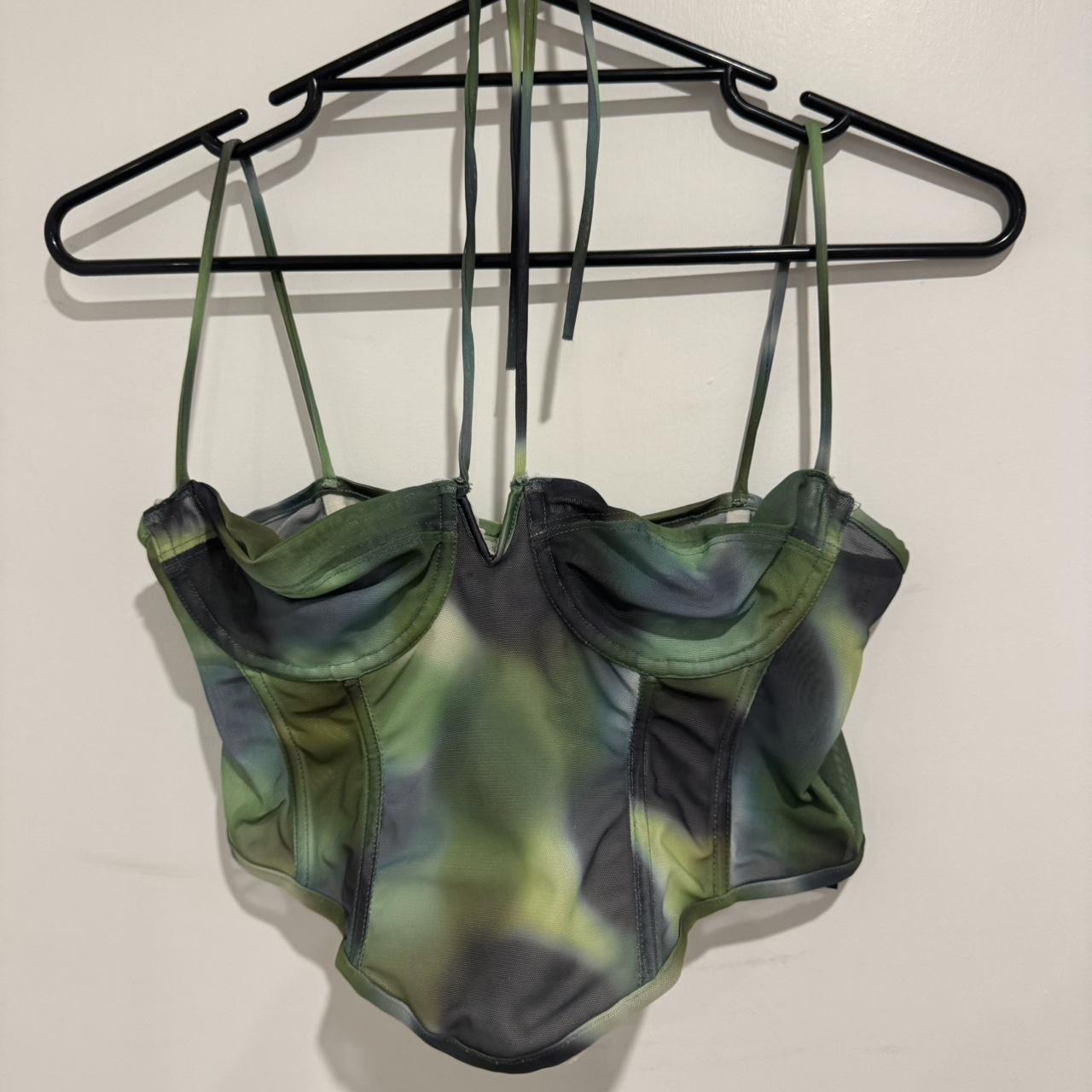 Neon Hart top, inside layer sewn in as was... - Depop