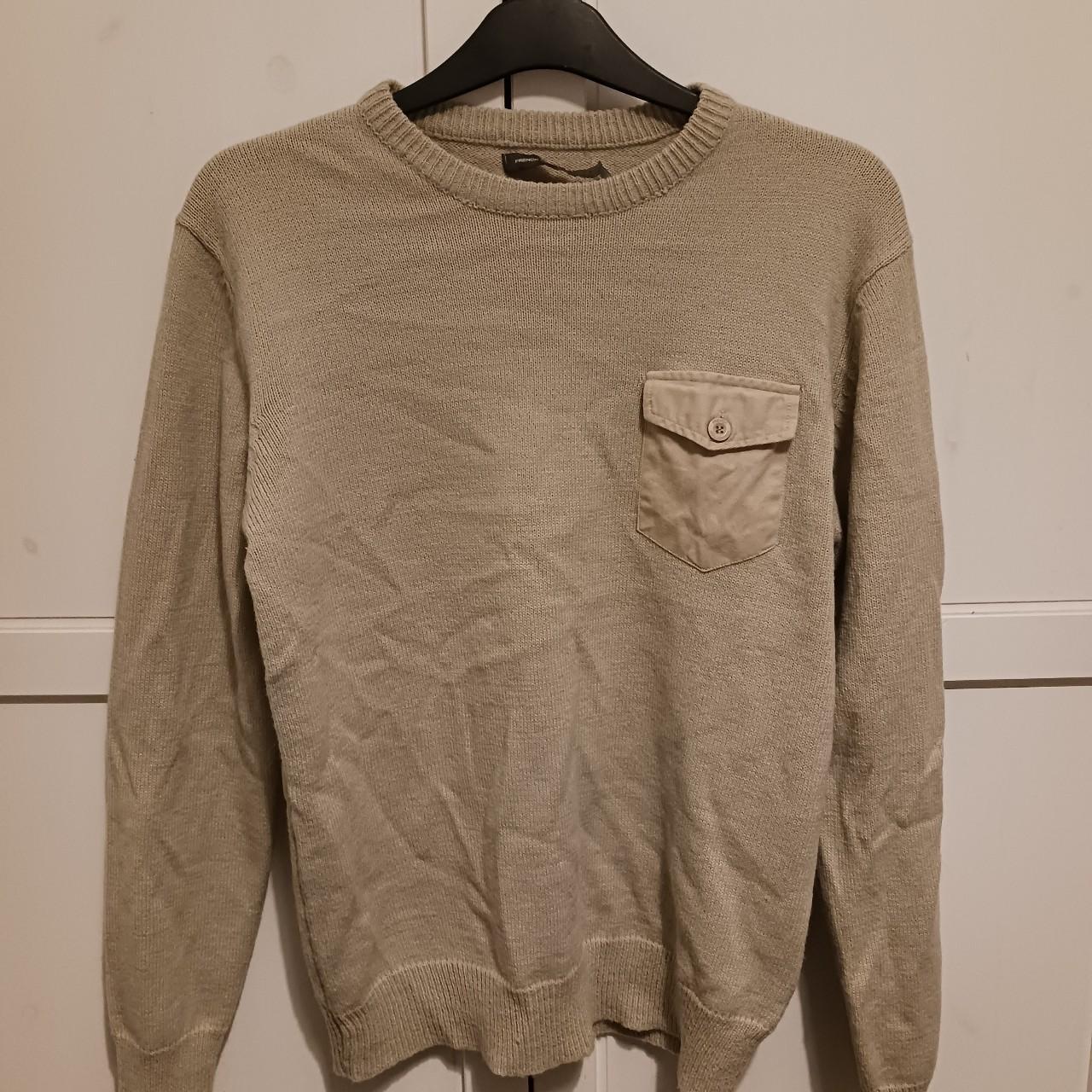 Medium, snug fit, oatmeal coloured French Connection... - Depop