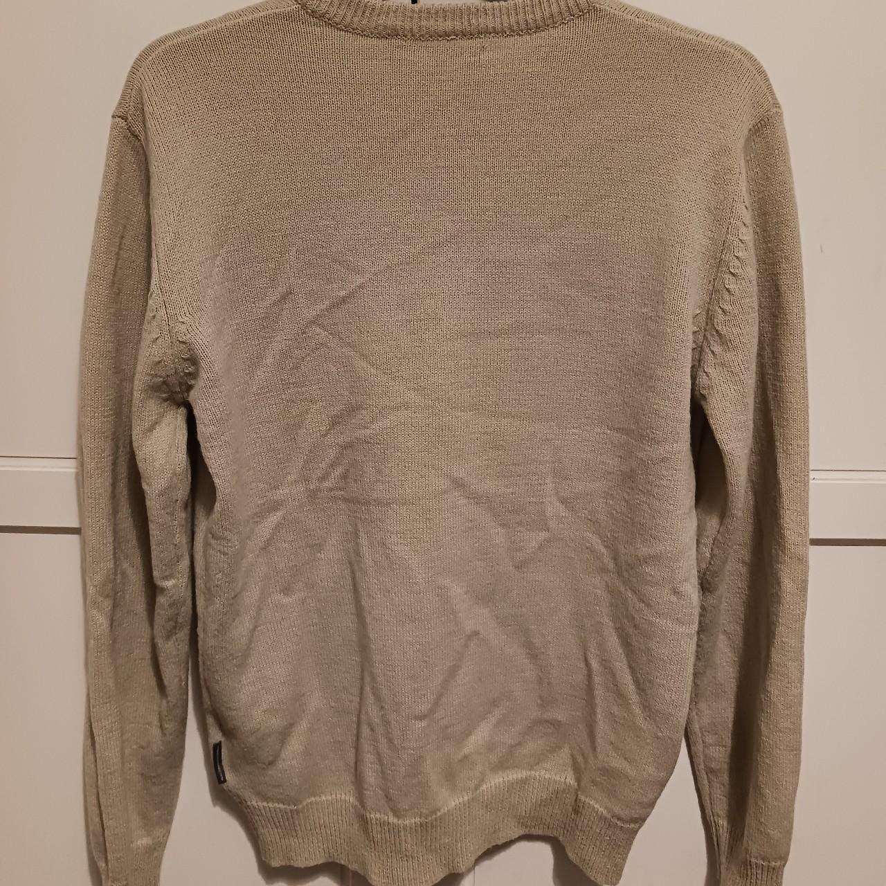 Medium, snug fit, oatmeal coloured French Connection... - Depop