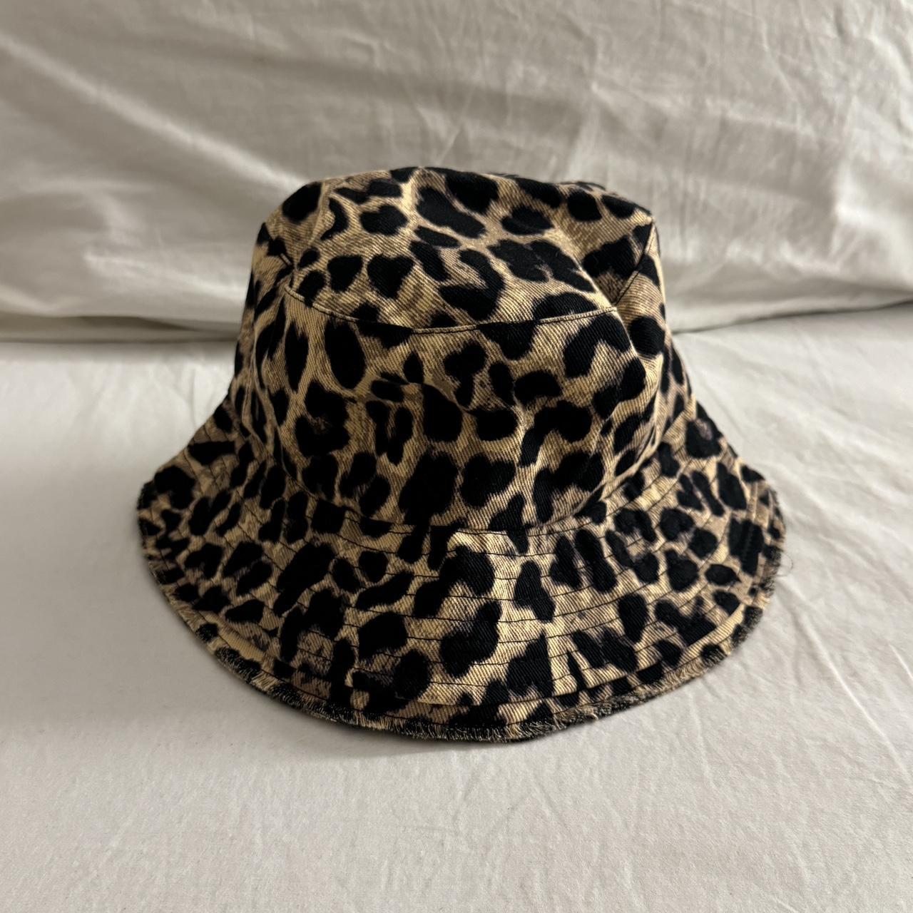 ZARA leopard print cotton bucket hat size:... - Depop