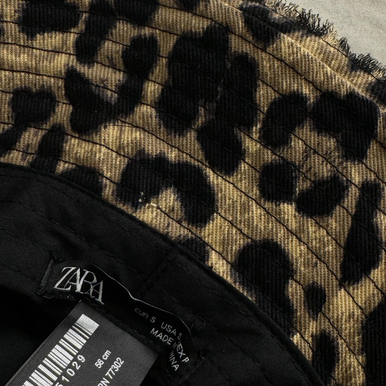 ZARA leopard print cotton bucket hat size:... - Depop