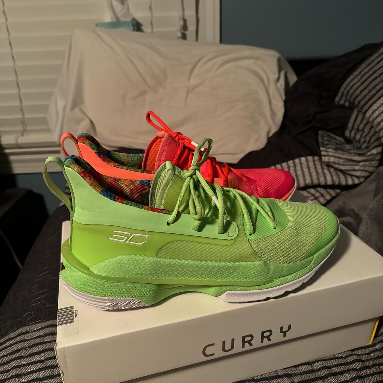 Mismatch sour patch kids curry’s basketball shoes... - Depop