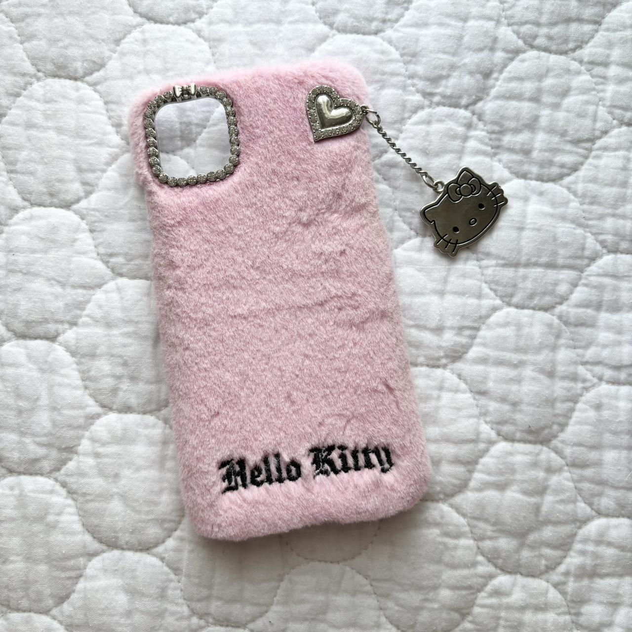Fluffy hello kitty phone case. So cute with a hello... - Depop