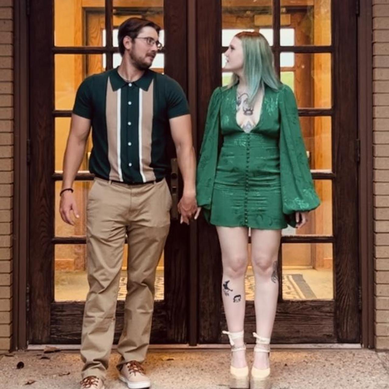 Gorgeous rat and boa dress wore for a wedding.... - Depop