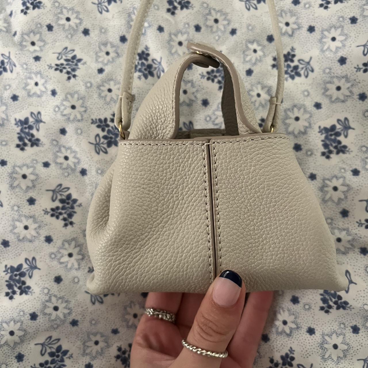 Poléne numéro neuf micro bag In off white leather,... - Depop