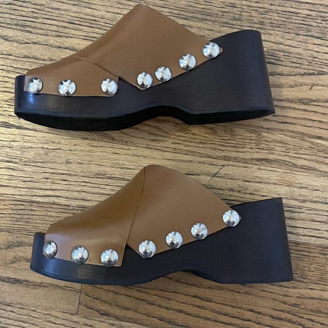 Ganni open-toe clog barely worn! Size 39 - Depop