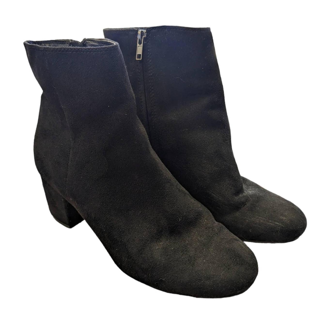 Rebel by Zigi Nanon Black Side Zip Block Heal... - Depop