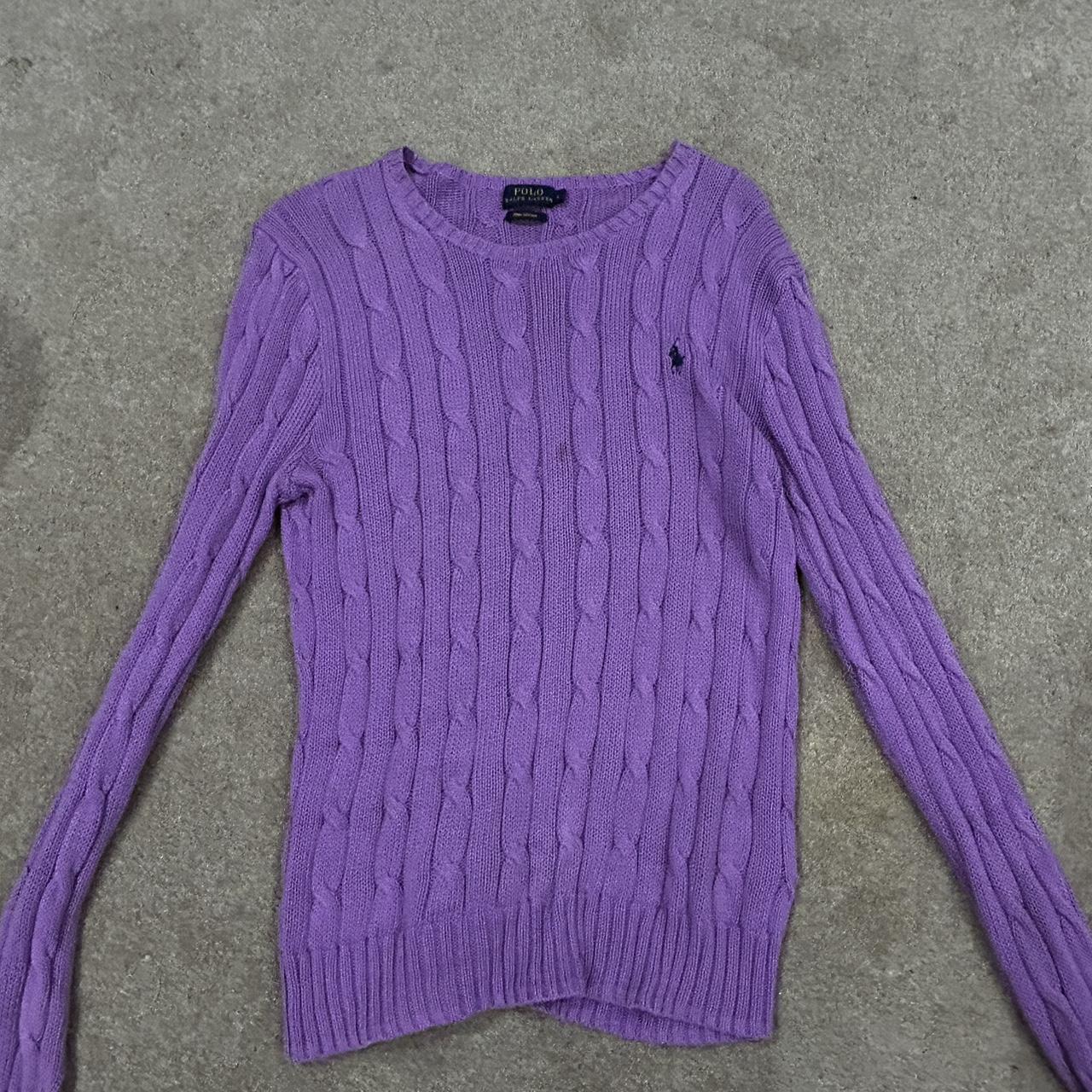 Purple Ralph Lauren sweater perfect for sixth form... - Depop