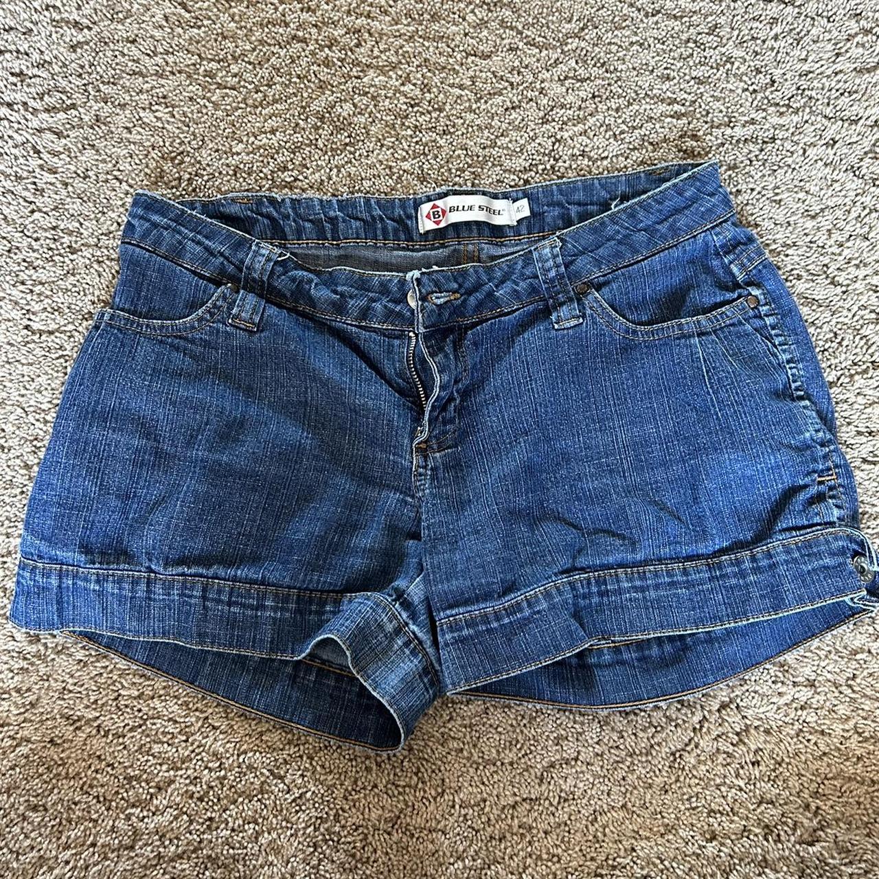 blue steel denim shorts- labeled “42” ? but fit like... - Depop