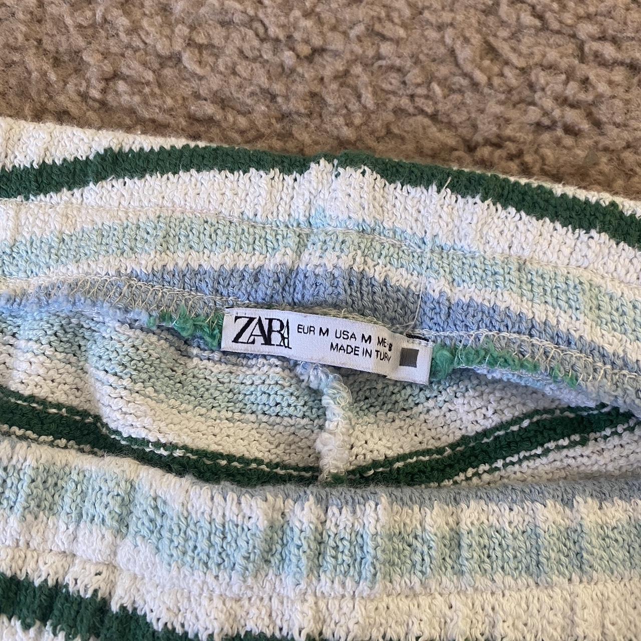 Multicolor knitted Zara shorts. Size medium. Fits US... - Depop