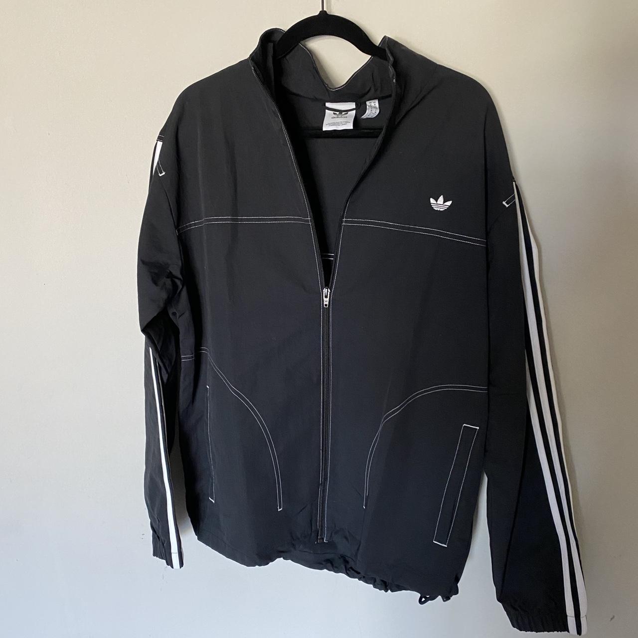 Adidas Men's Black and White Jacket | Depop