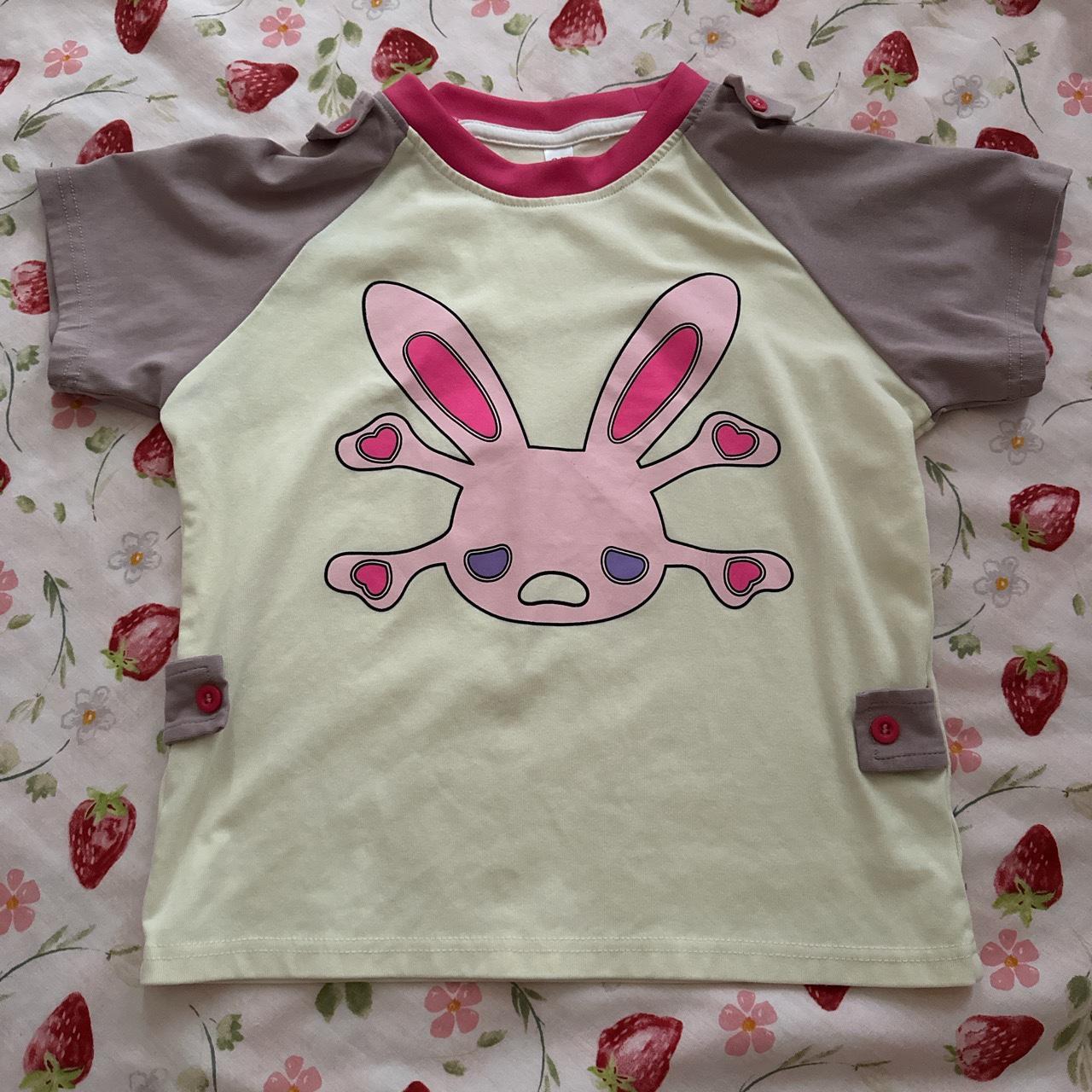 cfierce collage bunny baby tee dupe msg before... - Depop