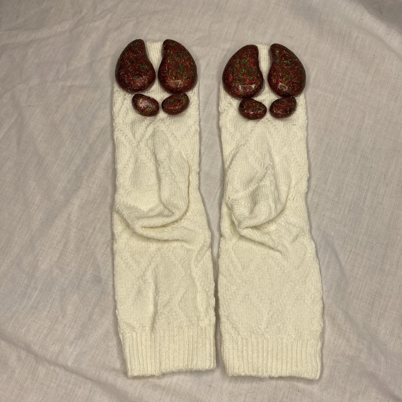 Christmas reindeer hoof toe bean socks ! 18+ only... - Depop