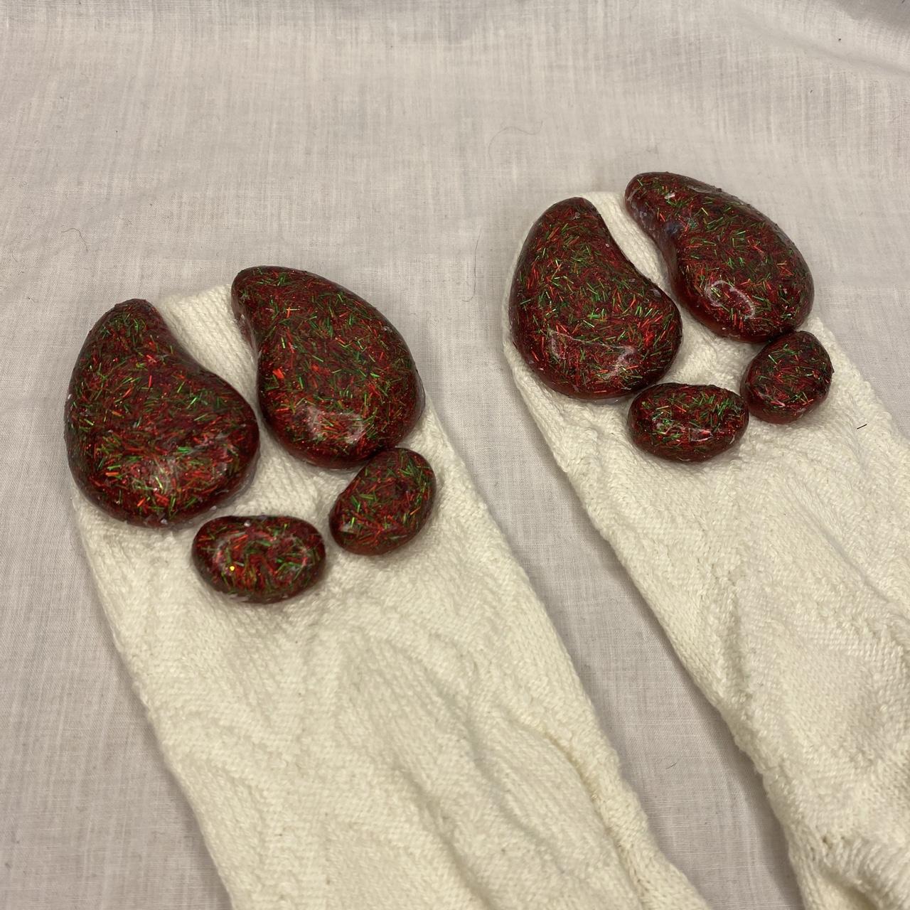 Christmas reindeer hoof toe bean socks ! 18+ only... - Depop