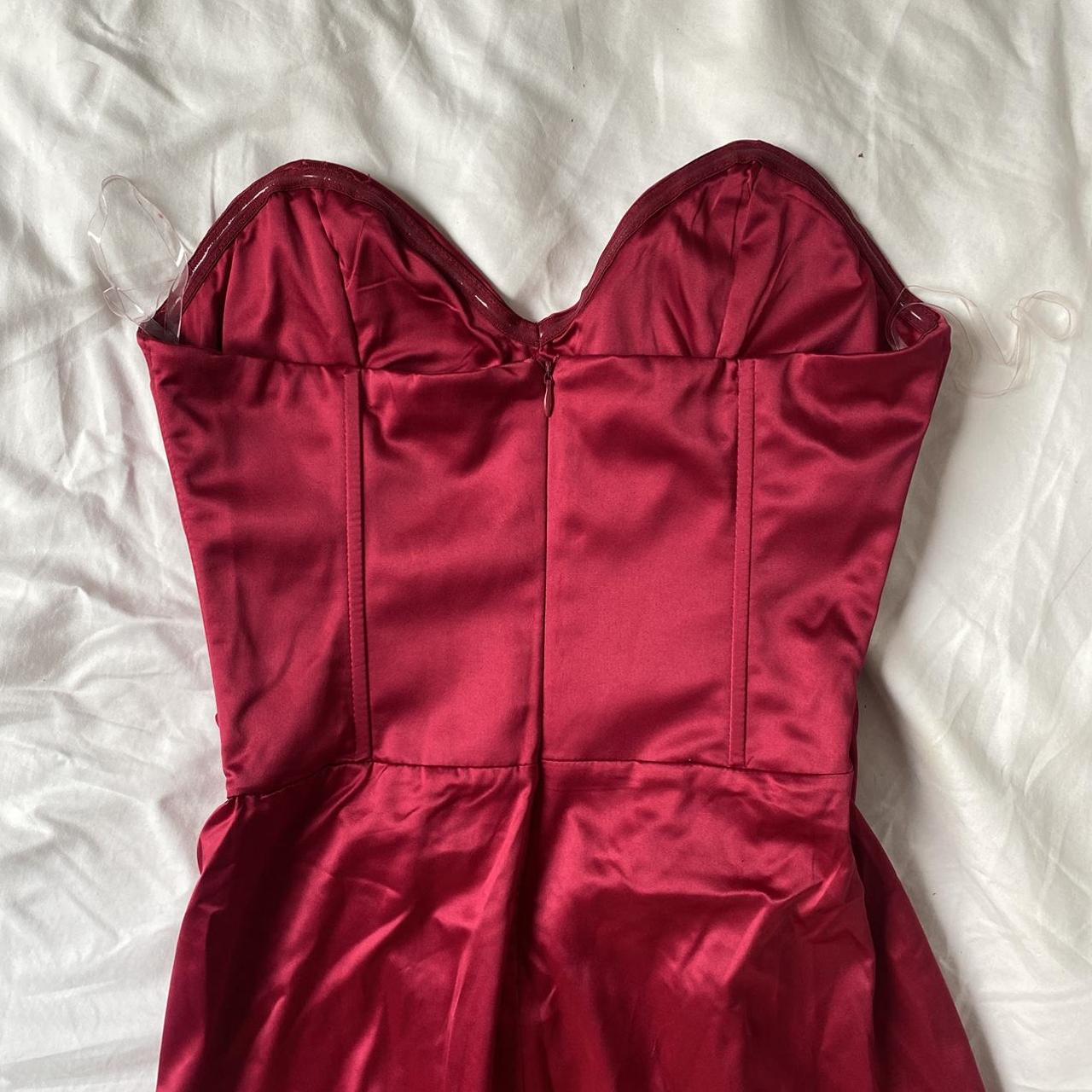 house of maguie “corset detail thigh split maxi... - Depop