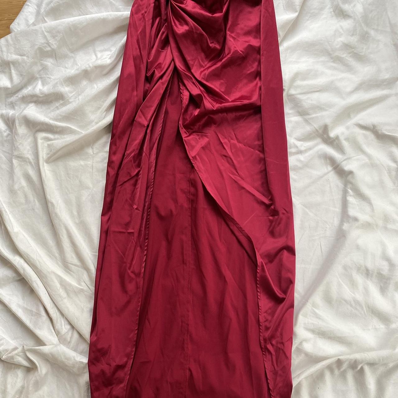 house of maguie “corset detail thigh split maxi... - Depop