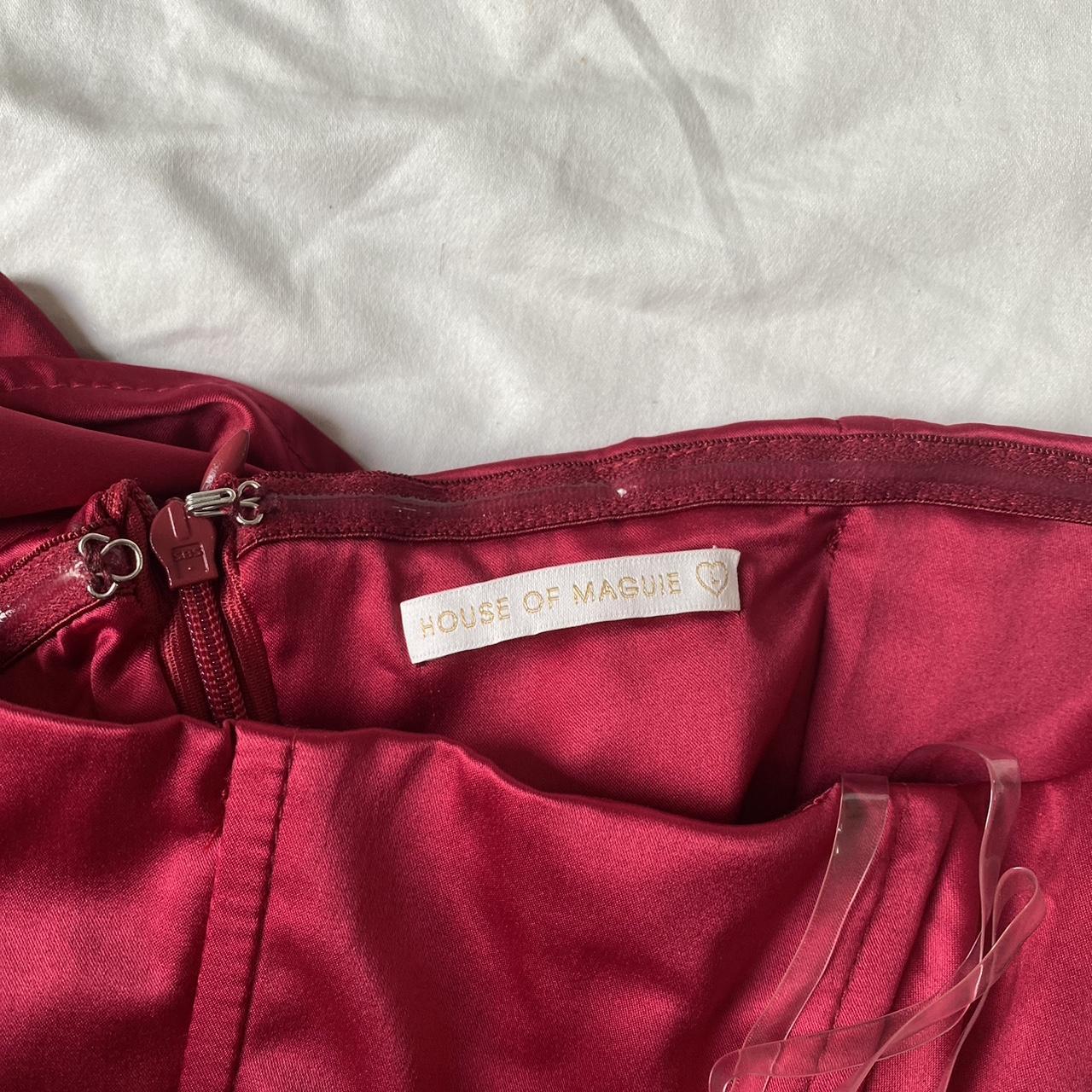 house of maguie “corset detail thigh split maxi... - Depop